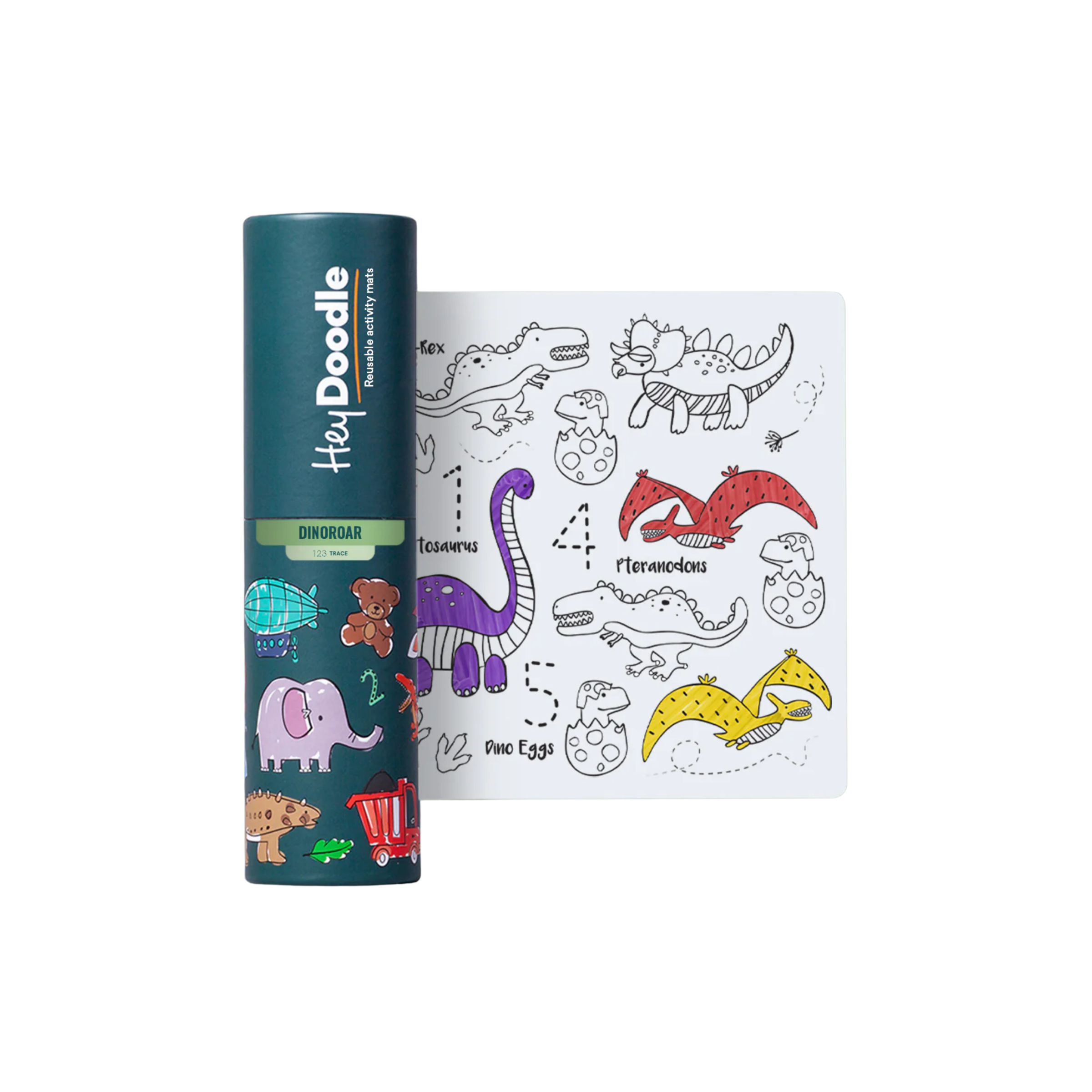 Mini Colouring & Doodle Mat Dino Roar | Hey Doodle | FATHOM STORE ...